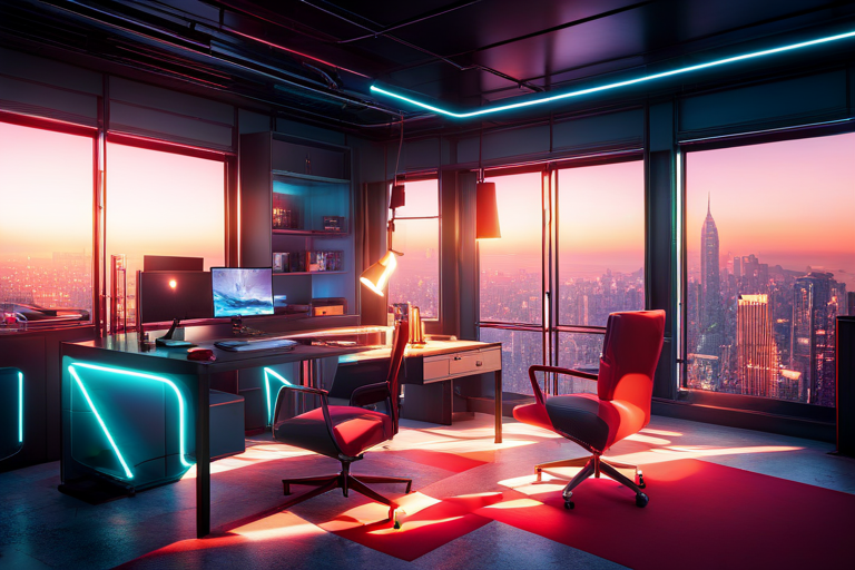 Cyberpunk Home Office | ai4spaces